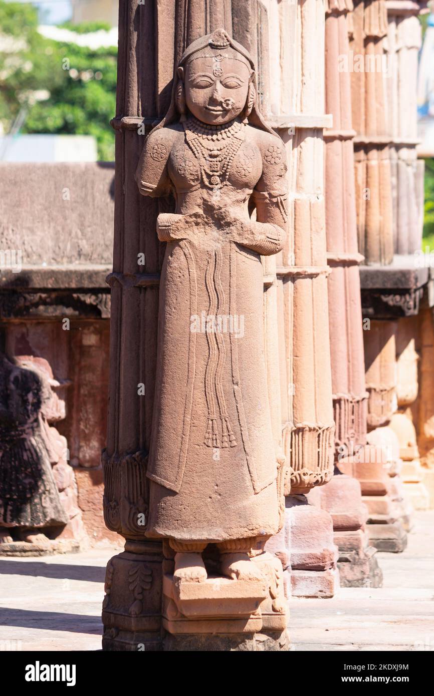 Sculpture of Dasi on Pillar of Royal Cenotaphs of Bhuj, Chhatedi ...
