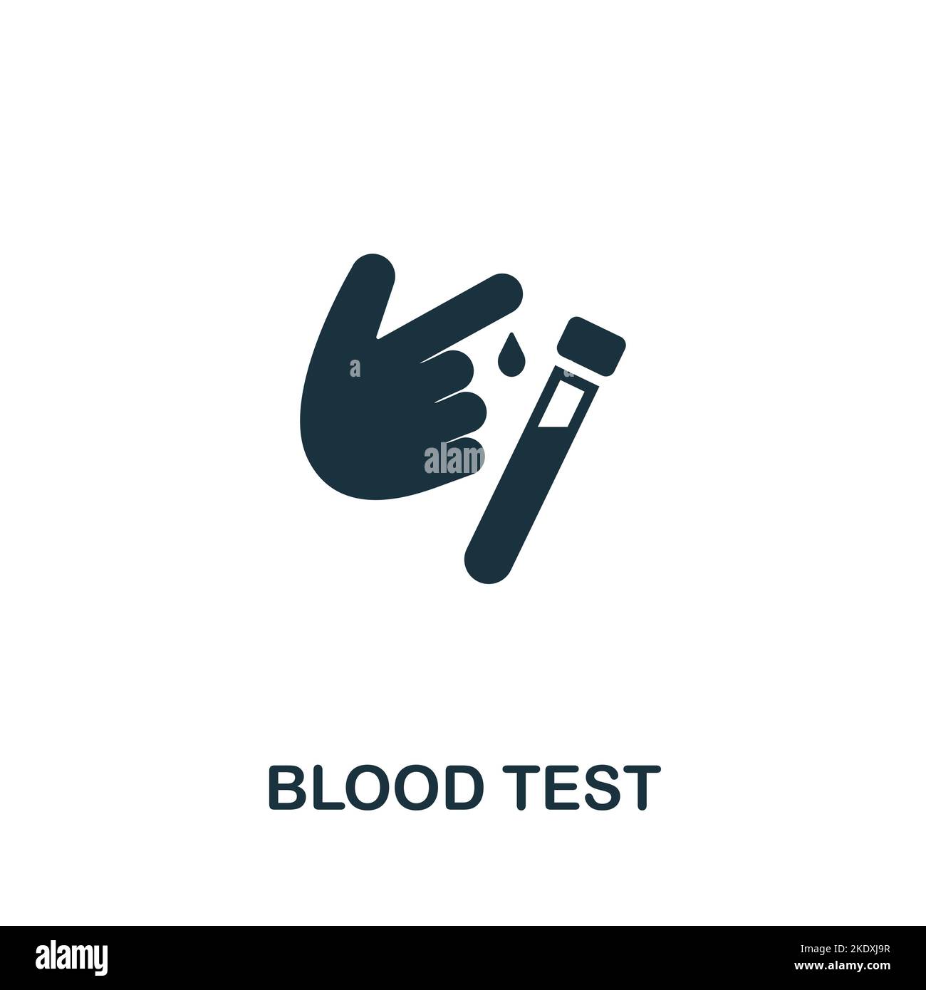 Blood Test icon. Monochrome simple Healthcare icon for templates, web ...