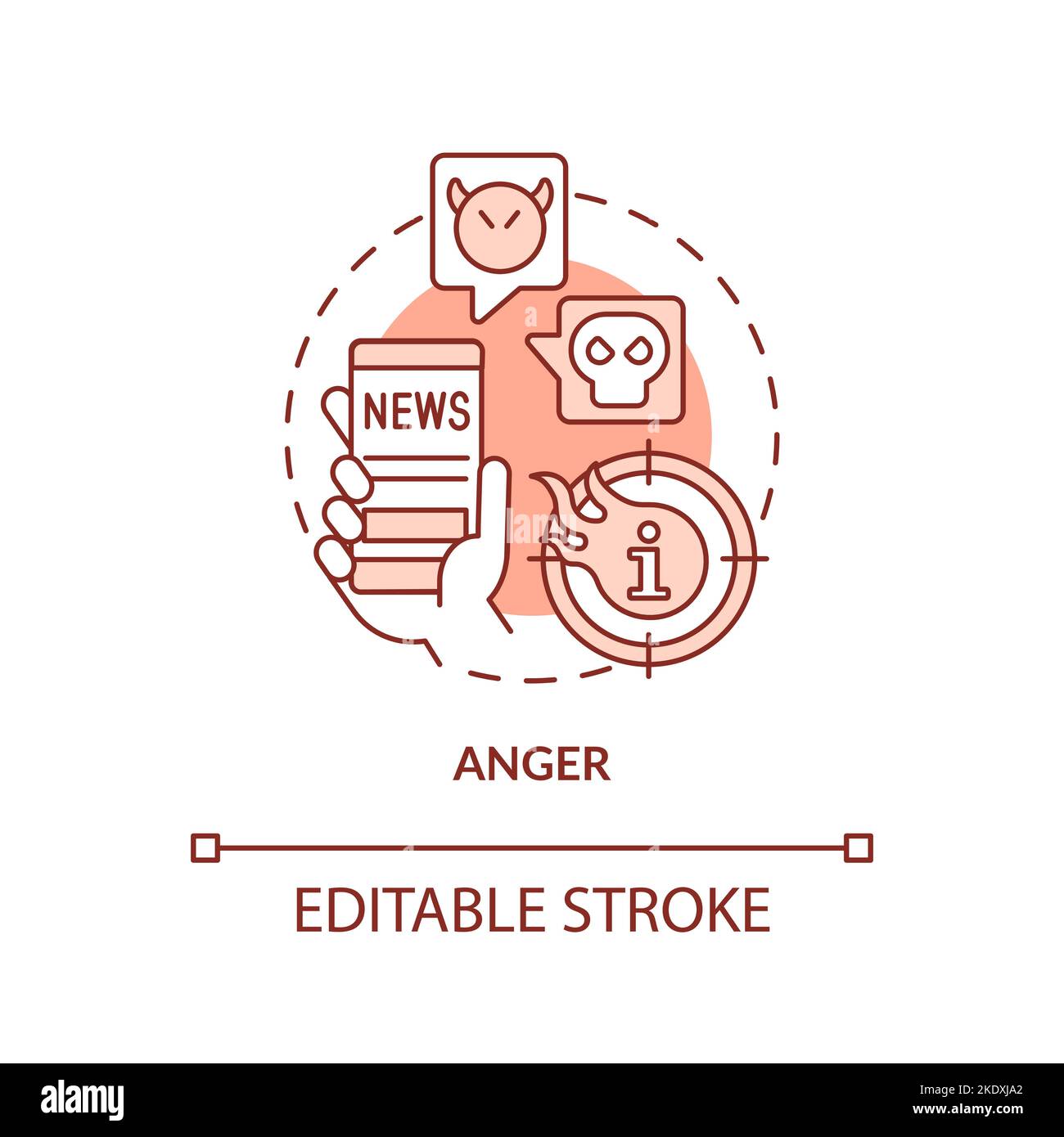 Anger red concept icon Stock Vector Image & Art - Alamy
