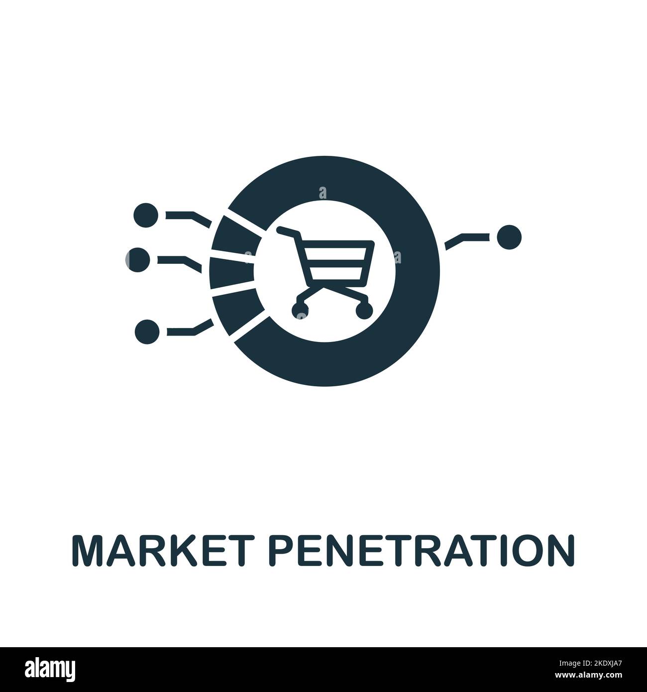 Market Penetration icon. Monochrome simple Global Business icon for ...