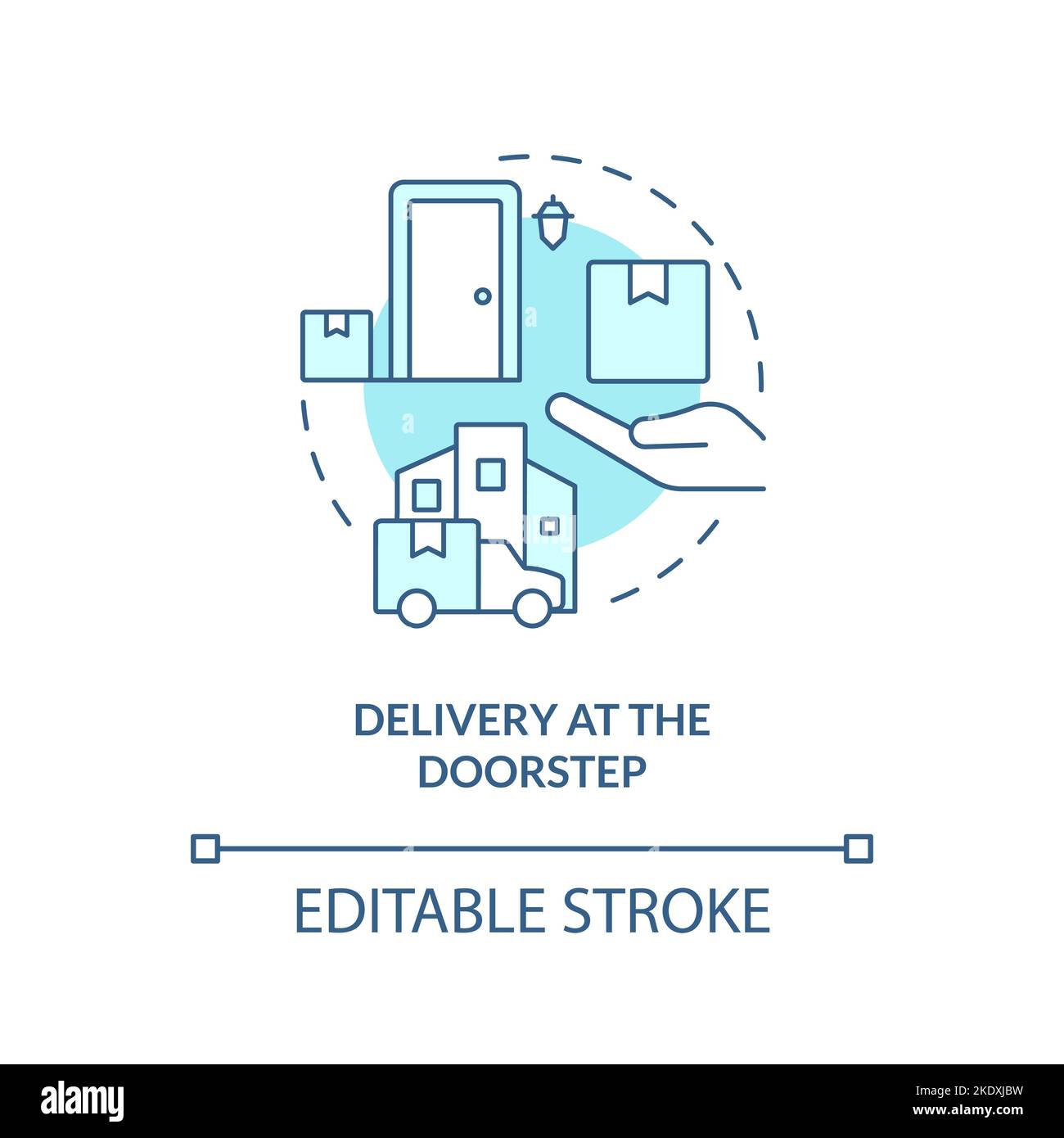 Doorstep delivery Stock Vector Images - Alamy