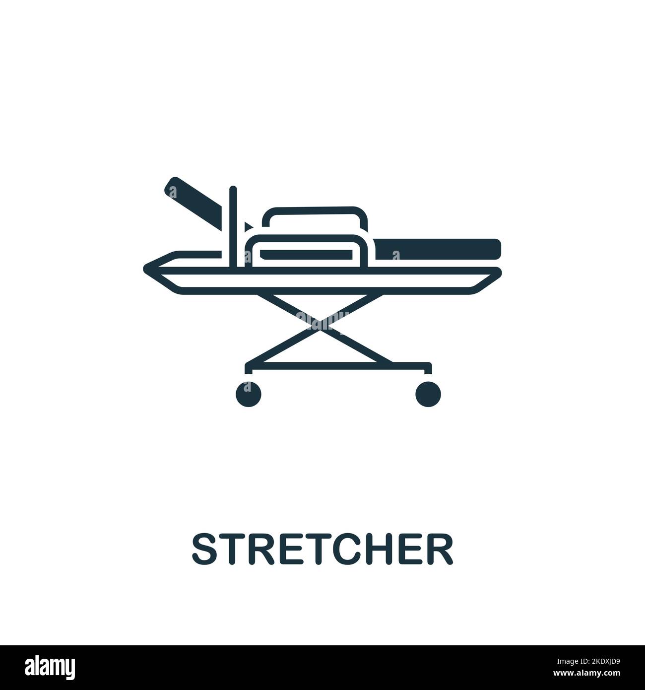 Stretcher icon. Monochrome simple Healthcare icon for templates, web ...