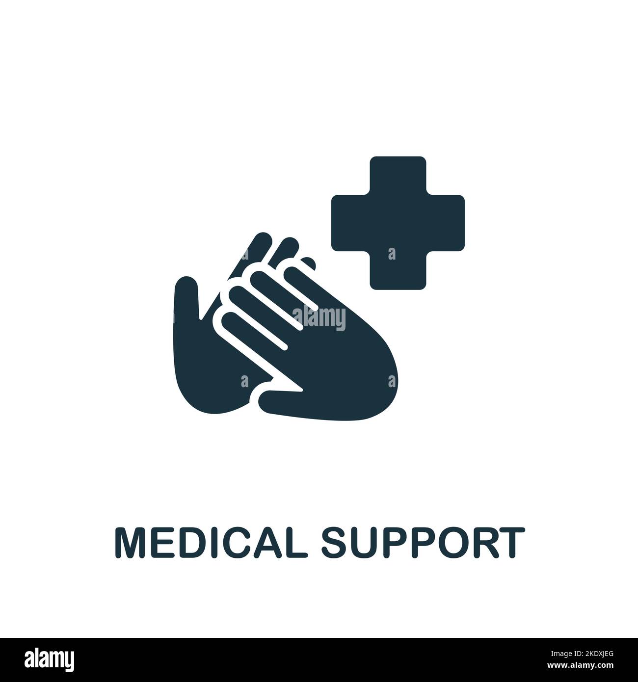 Medical Support icon. Monochrome simple Healthcare icon for templates ...