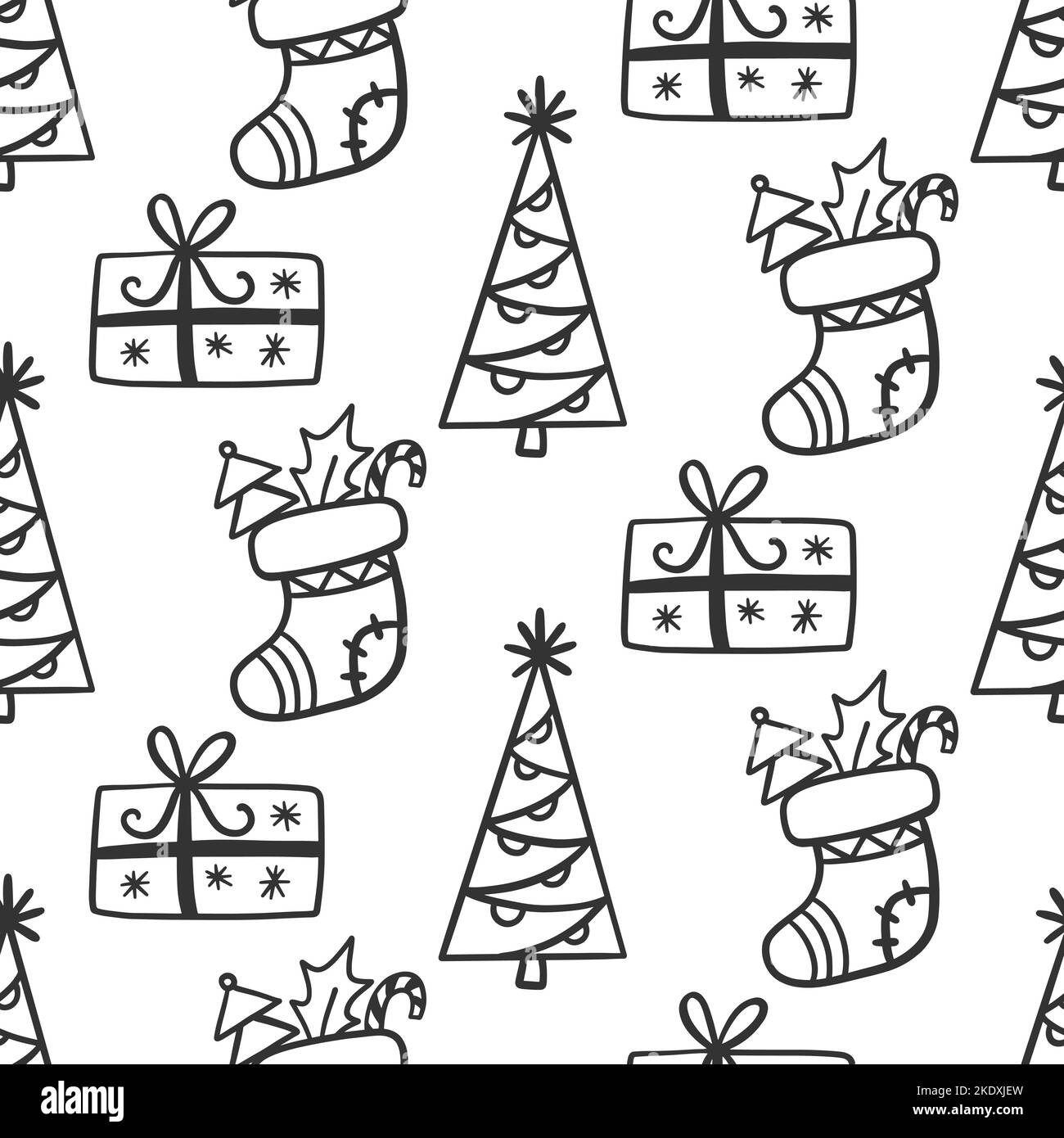 Hand gift christmas background Black and White Stock Photos & Images ...