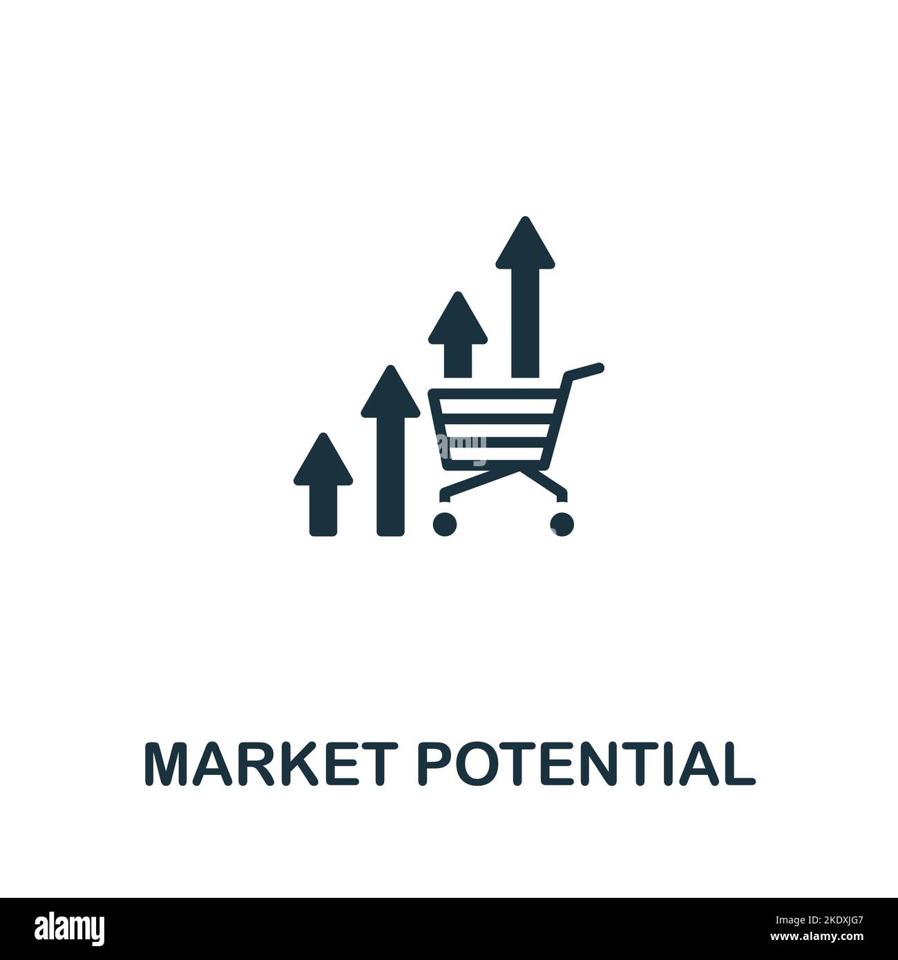 Market Potential icon. Monochrome simple Global Business icon for ...