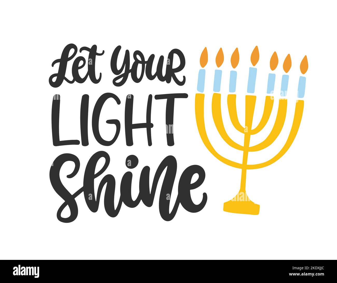 Let Your Light Shine. Hanukkah banner template design Stock Vector ...