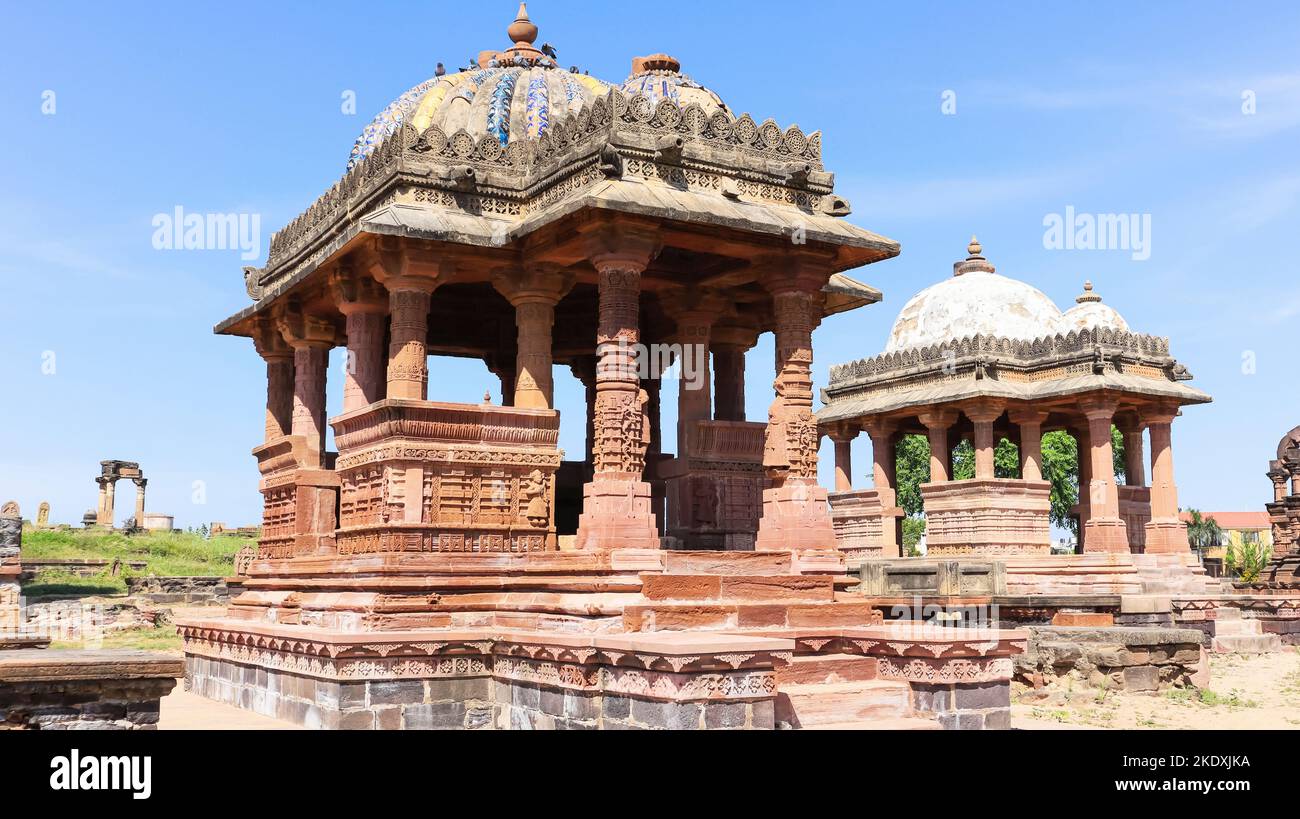 View of Royal Cenotaphs and blue painted ribbed dome Influenced by ...