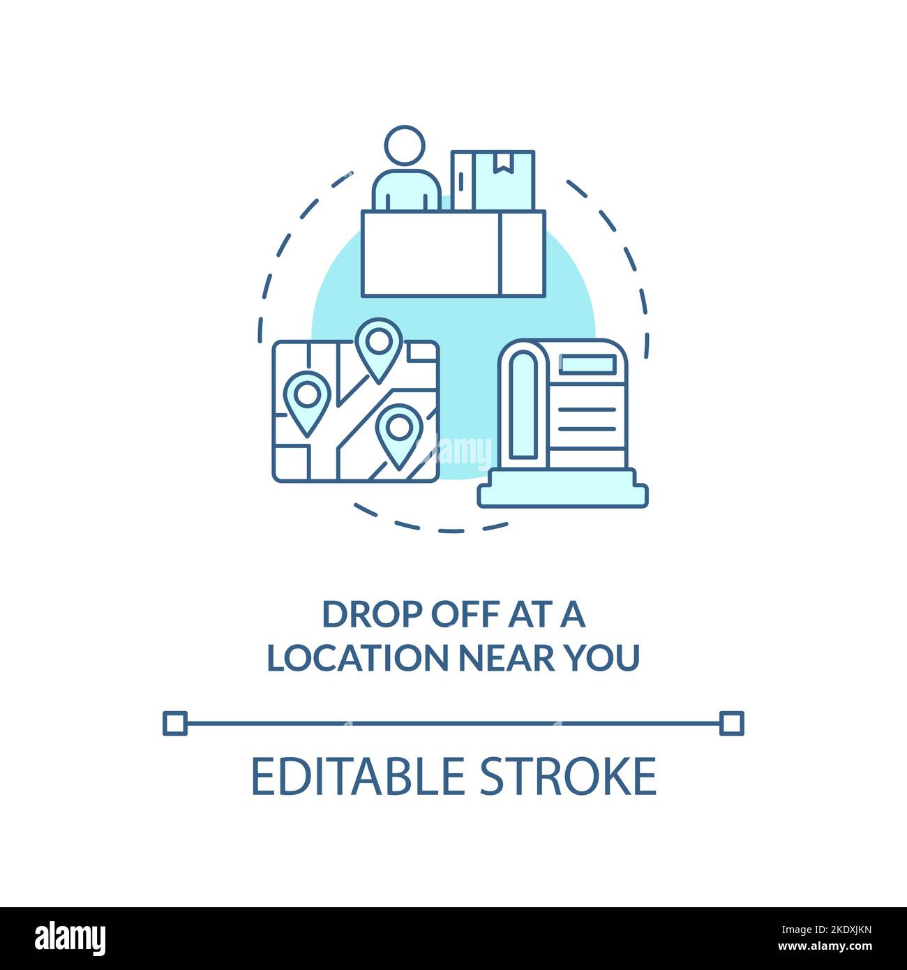 Drop off parcel Stock Vector Images - Alamy