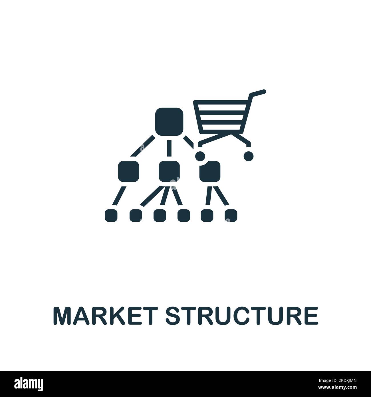 Market Structure icon. Monochrome simple Global Business icon for ...