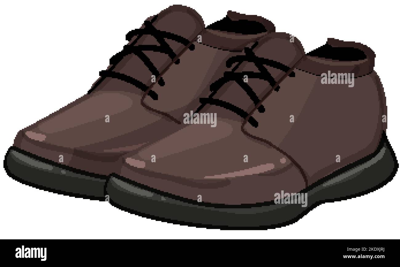 brown man shoes cartoon vector illustration Stock Vector Image & Art ...