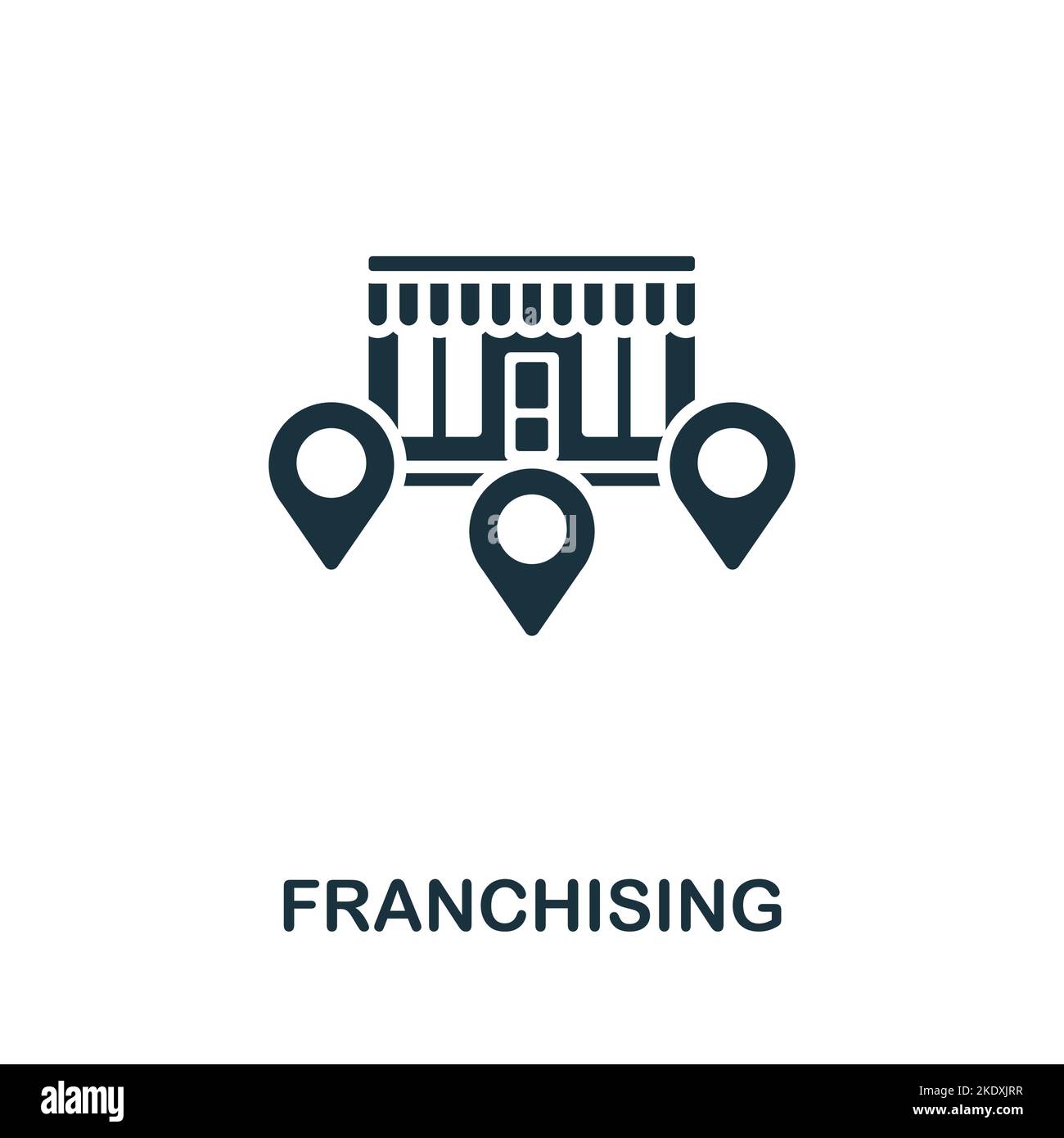 Franchising icon. Simple line element global business symbol for ...
