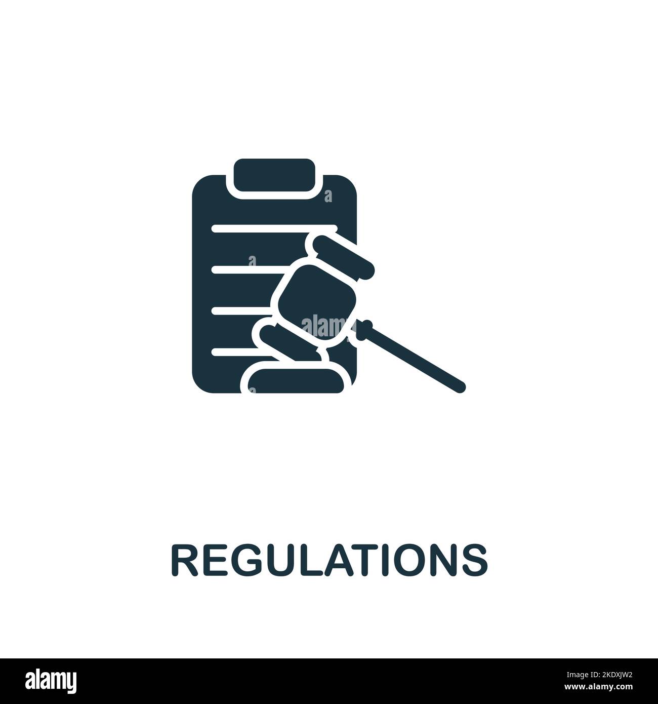 Regulations icon. Monochrome simple Global Business icon for templates ...