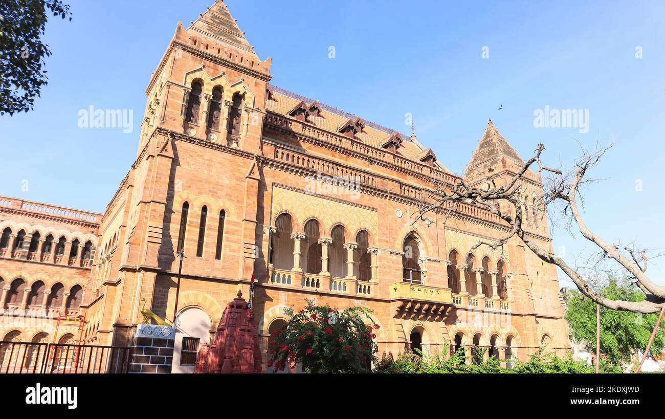 Exterior of Prag Mahal Palace, Bhuj, Gujarat, India Stock Photo - Alamy