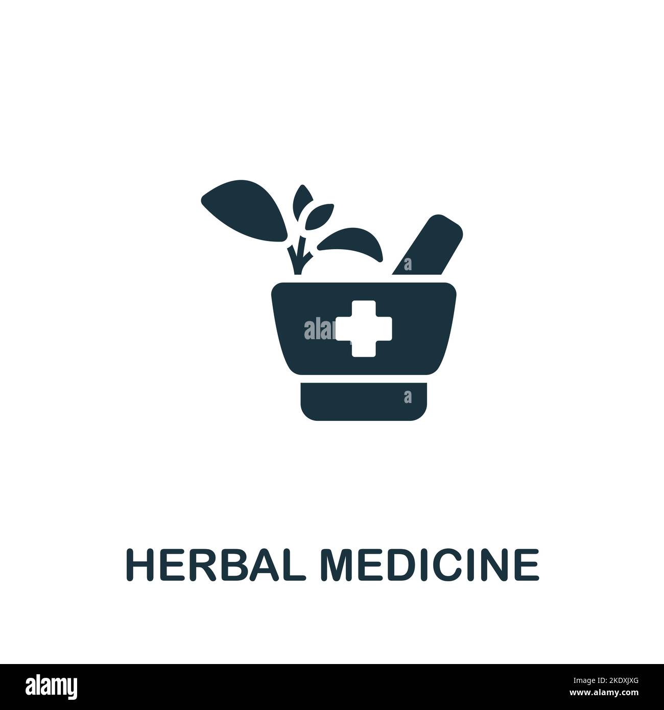 Herbal Medicine icon. Monochrome simple Healthcare icon for templates ...