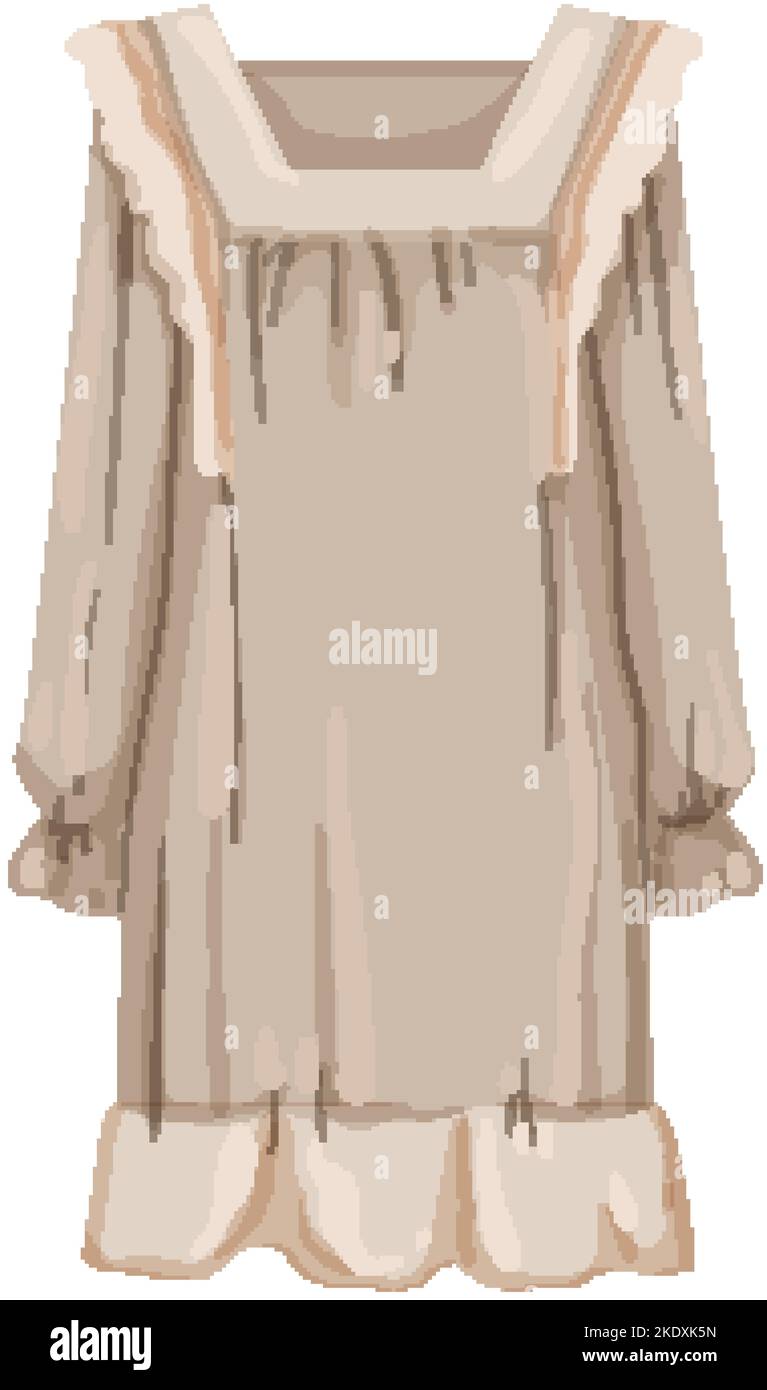 beauty nightie sleepshirt women cartoon vector illustration Stock ...