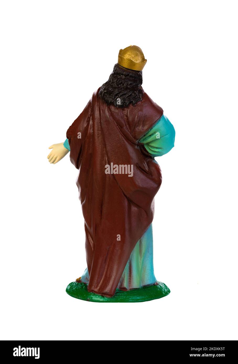 The Christmas magic. Ceramic figure of Caspar, one of the wise men ...