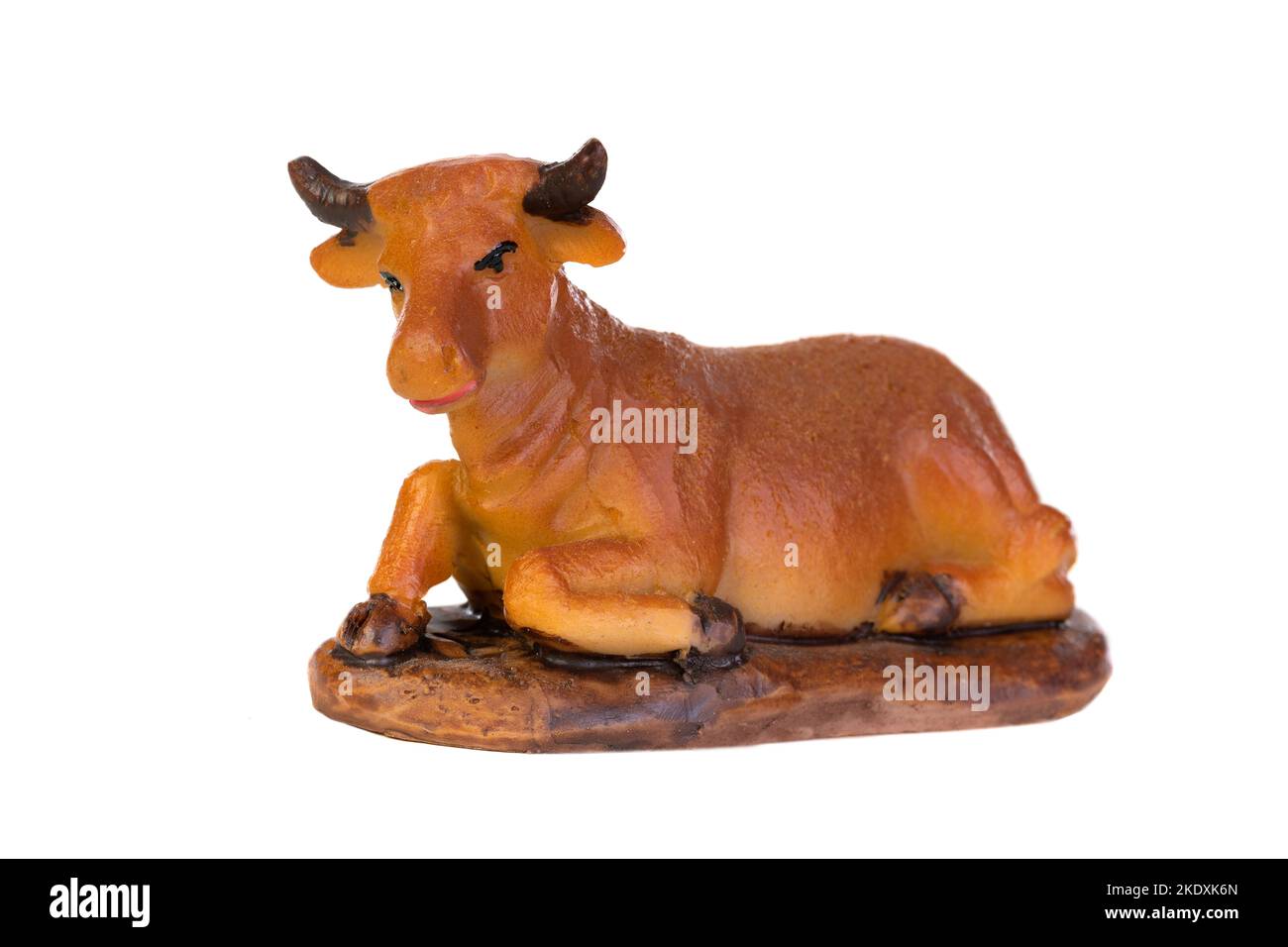 Figure of the ox from the manger. Animals present on Christmas night ...