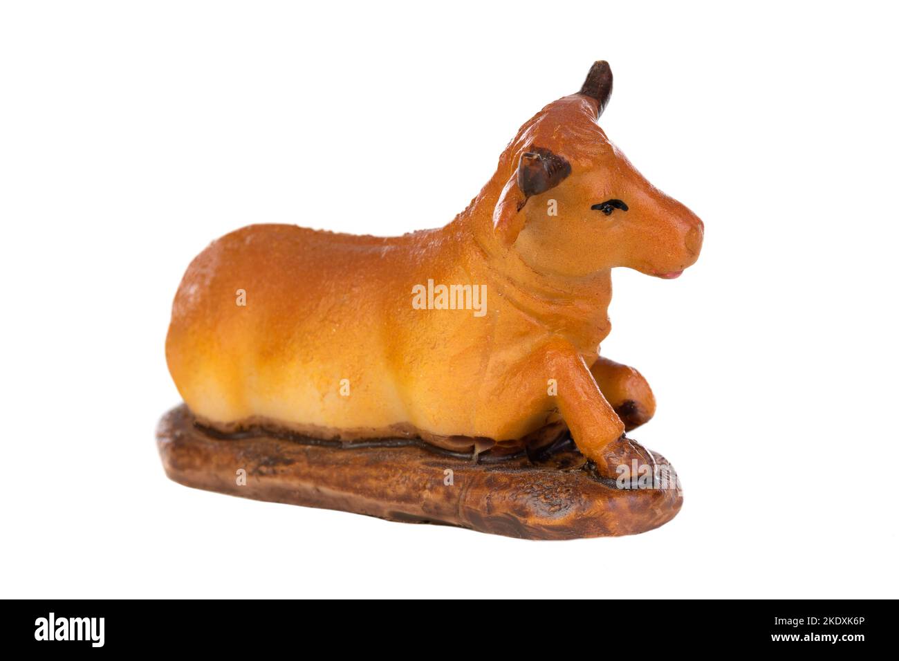Figure of the ox from the manger. Animals present on Christmas night ...