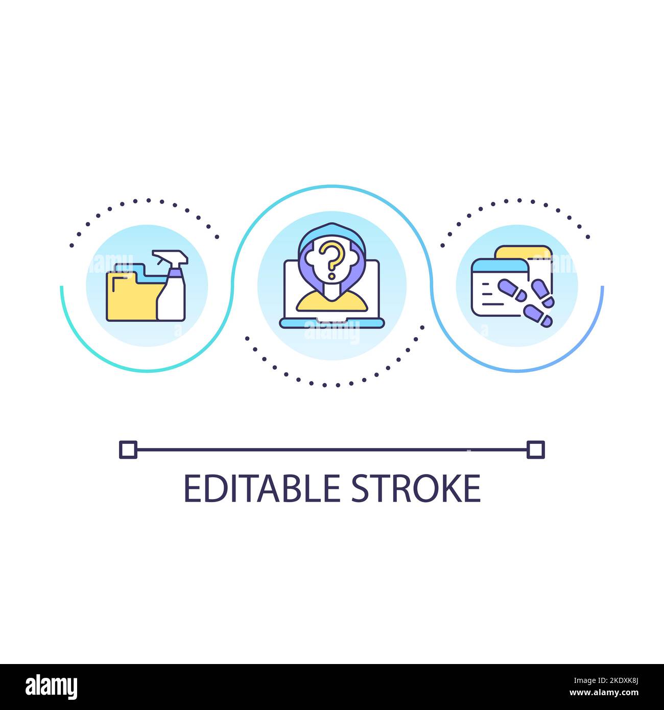 Remove digital footprints loop concept icon Stock Vector Image & Art - Alamy