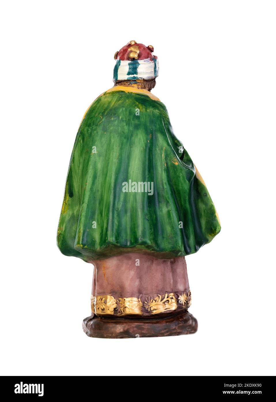 The Christmas magic. Ceramic figure of Melchior one of the wise men ...
