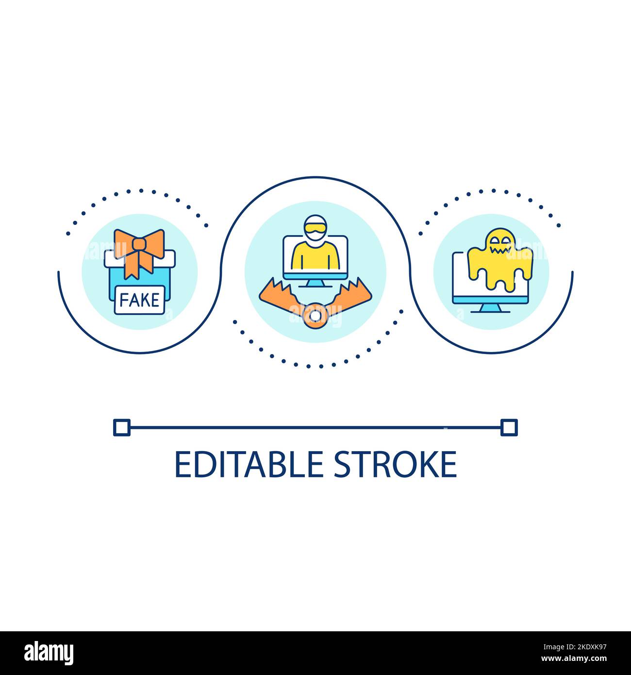 Scam traps loop concept icon Stock Vector Image & Art - Alamy