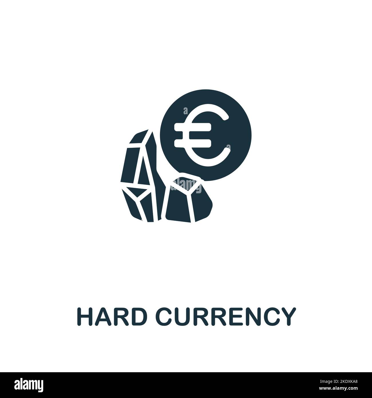 Hard Currency icon. Simple line element global business symbol for ...