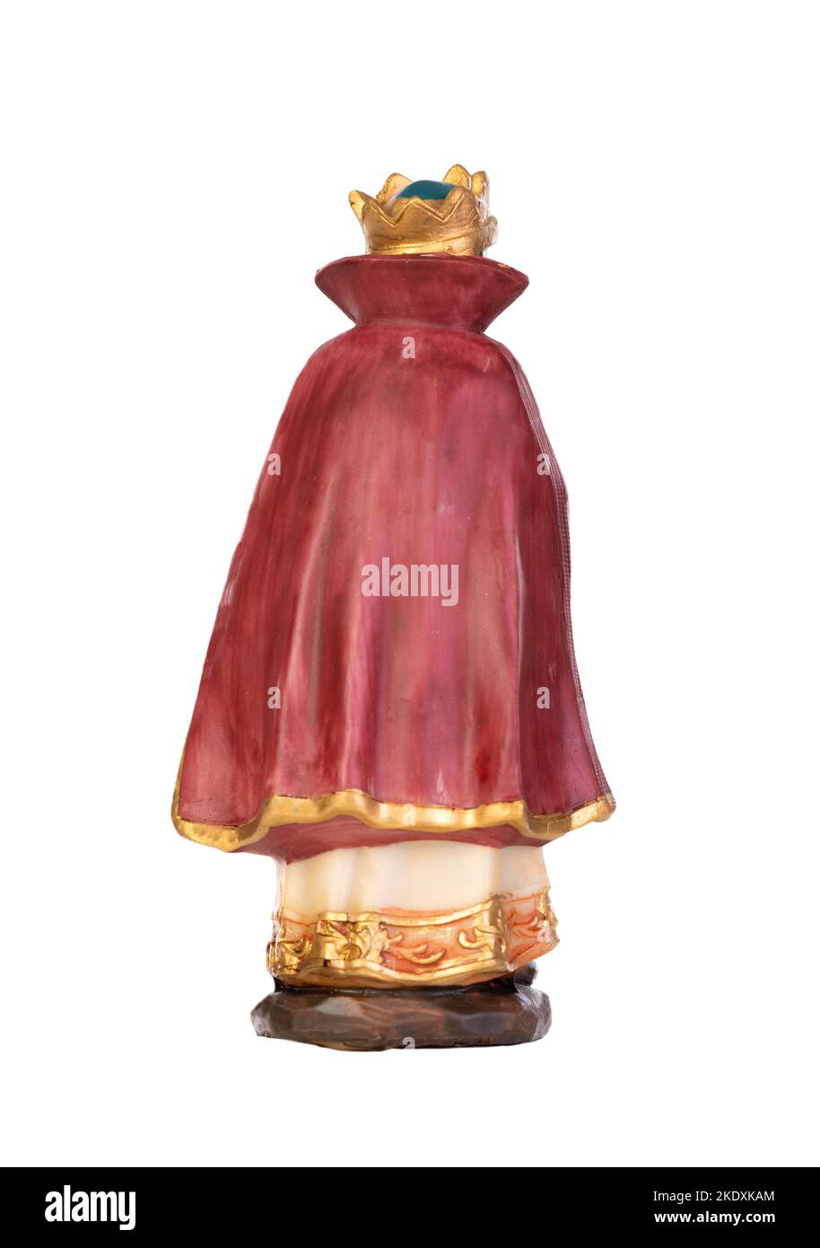 The Christmas magic. Ceramic figure of Caspar, one of the wise men ...