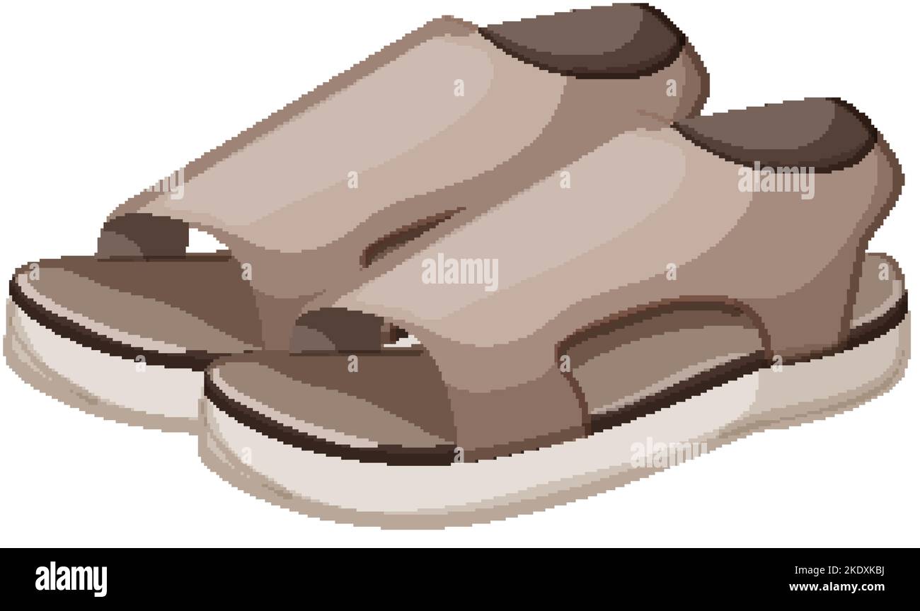 female sandals women cartoon vector illustration Stock Vector Image ...
