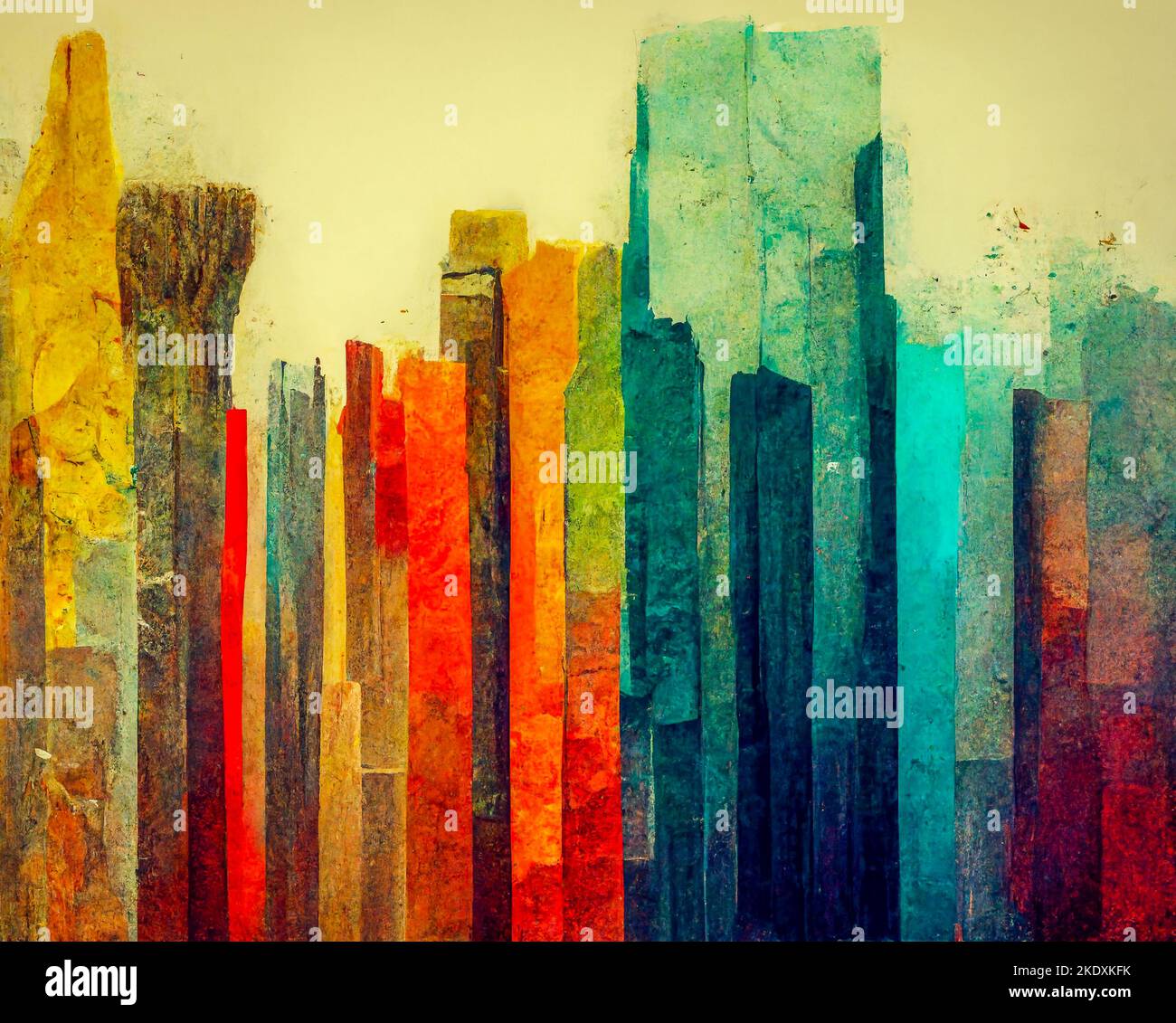 Abstract art color play of books Stock Photo - Alamy