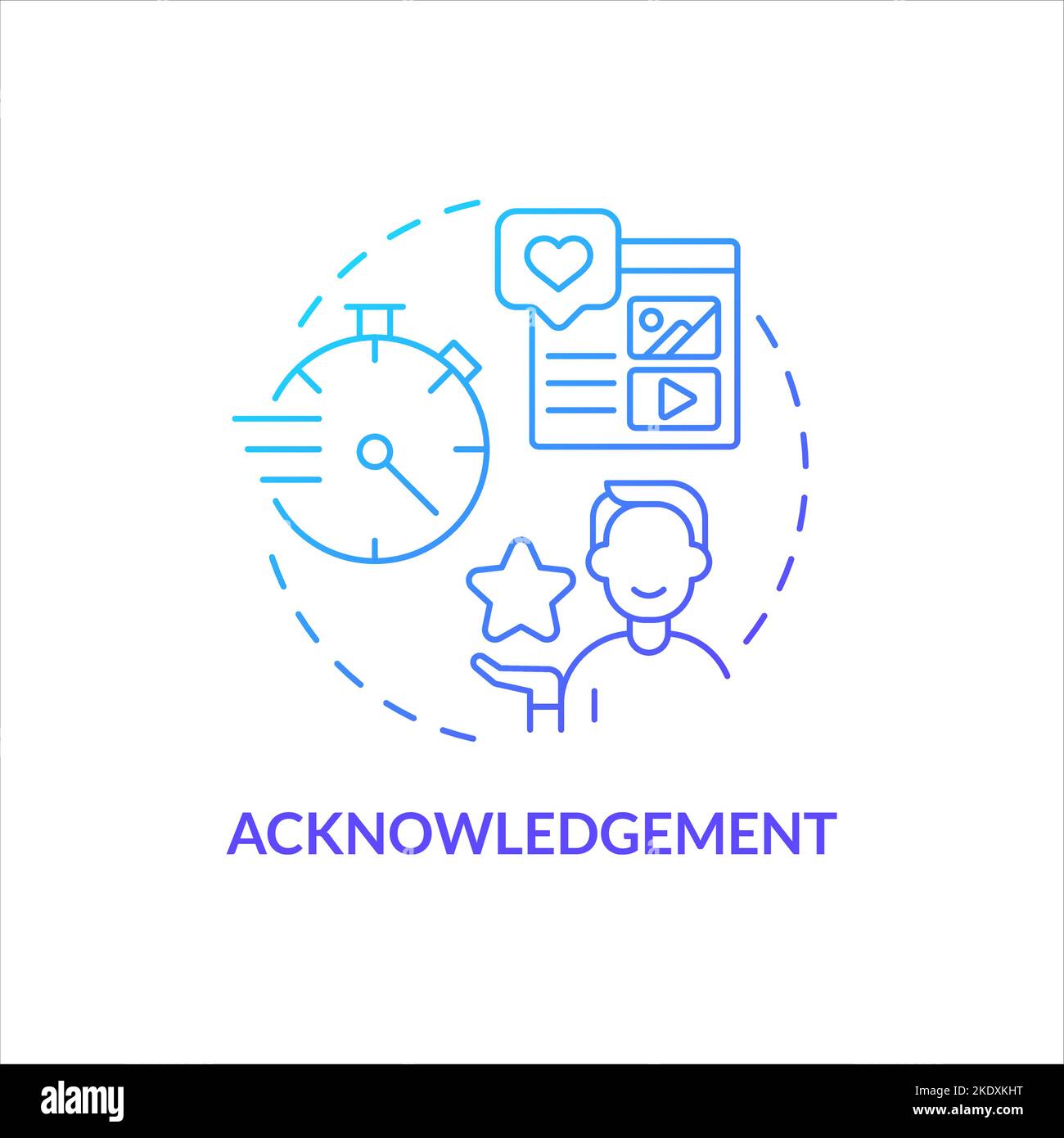 Acknowledgement blue gradient concept icon Stock Vector Image & Art - Alamy