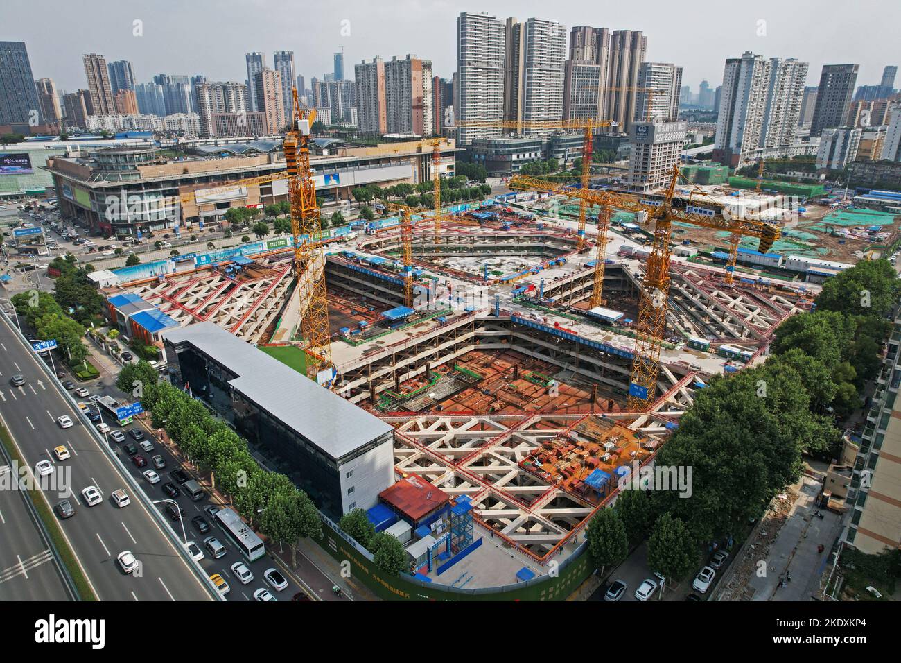Aerial photos show the Alibaba Central China Headquarters Project has ...