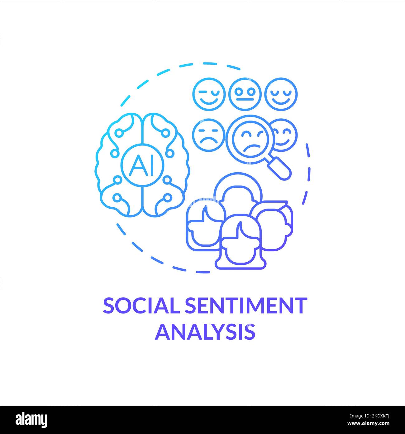 Social sentiment analysis blue gradient concept icon Stock Vector Image ... Social sentiment analysis blue gradient concept icon Stock Vector Image ...