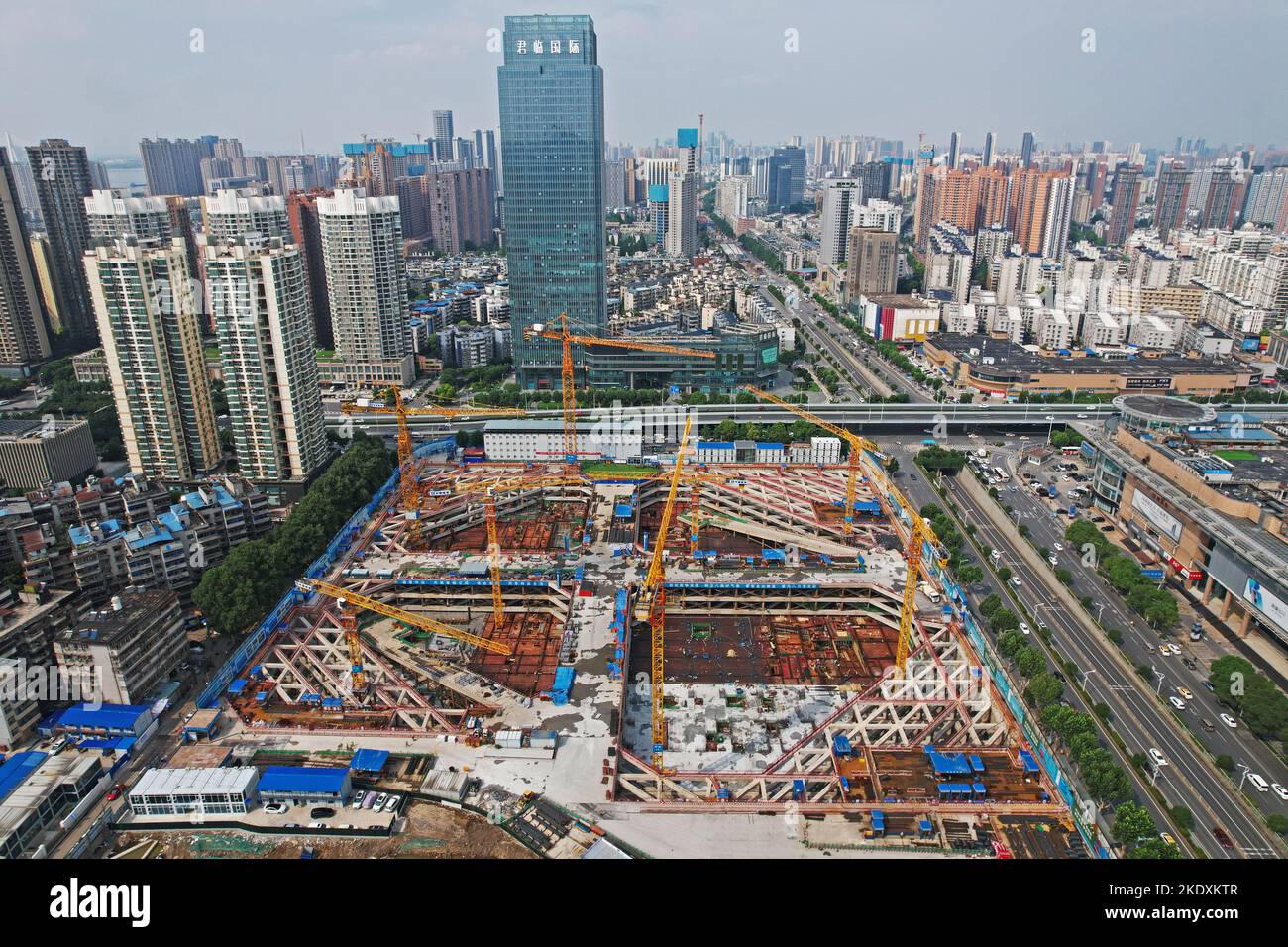 Aerial photos show the Alibaba Central China Headquarters Project has ...
