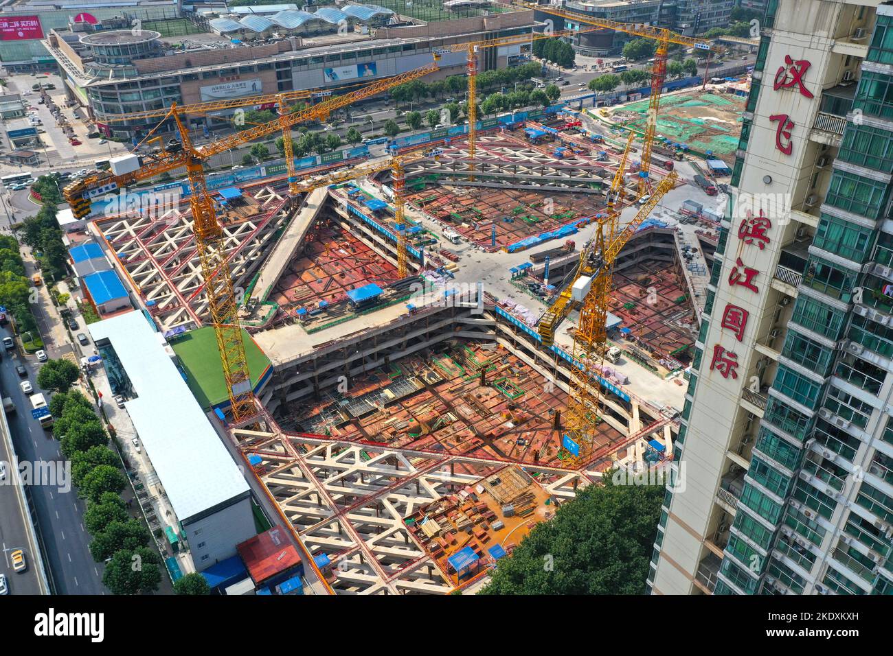 Aerial photos show the Alibaba Central China Headquarters Project has ...