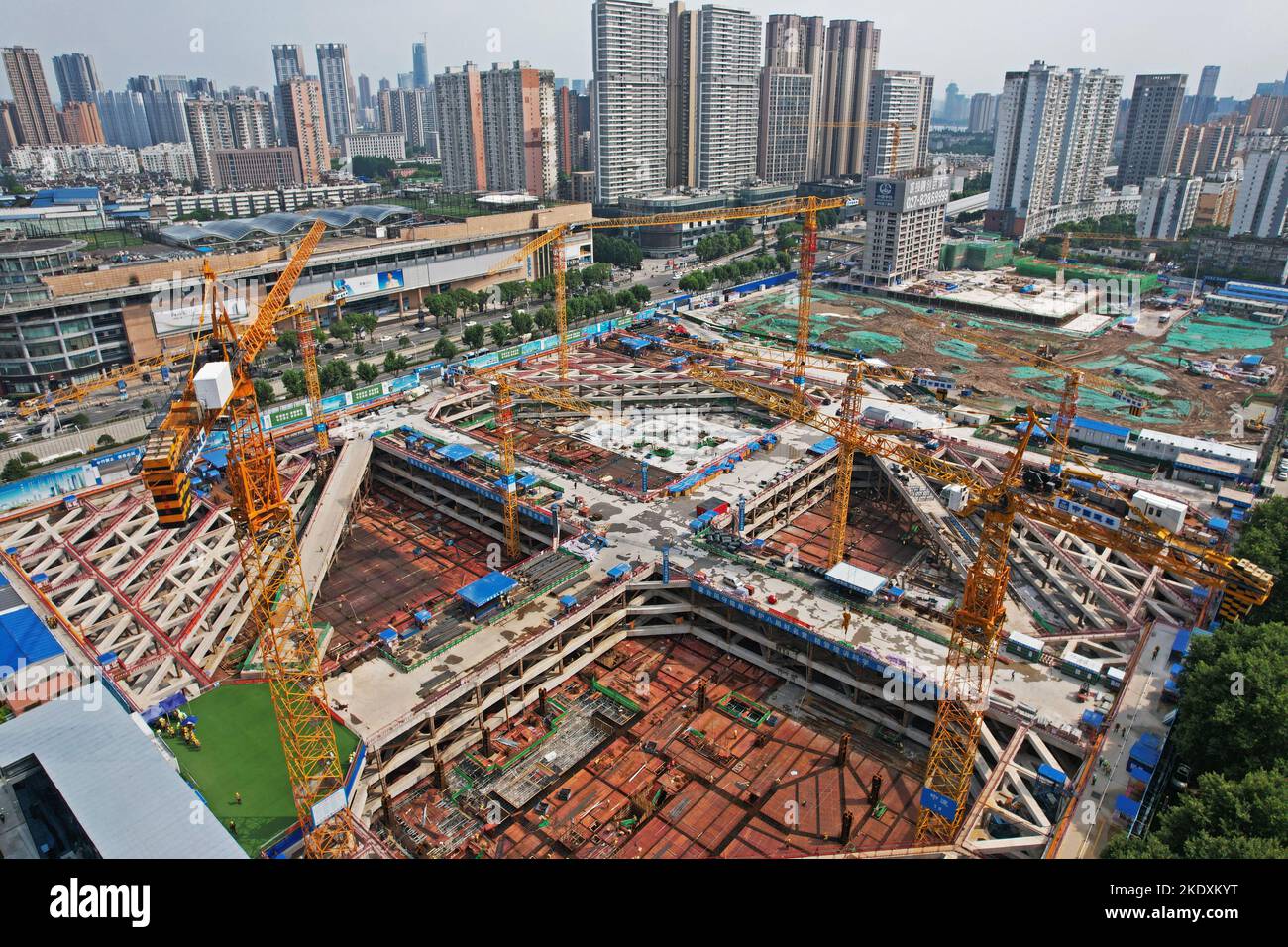 Aerial photos show the Alibaba Central China Headquarters Project has ...
