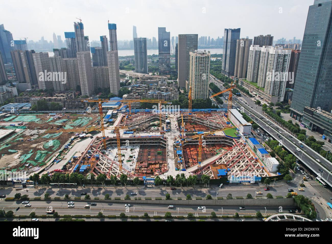 Aerial photos show the Alibaba Central China Headquarters Project has ...