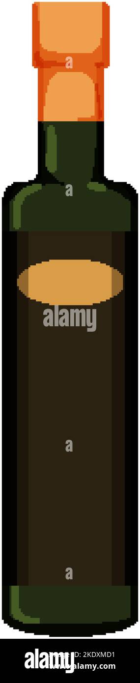 glass vinegar bottle cartoon vector illustration Stock Vector Image ...