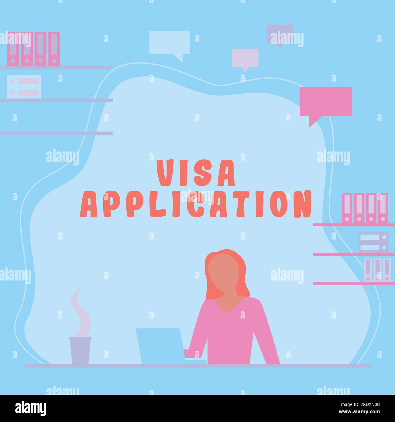 Writing displaying text Visa Application, Word Written on an process of ...