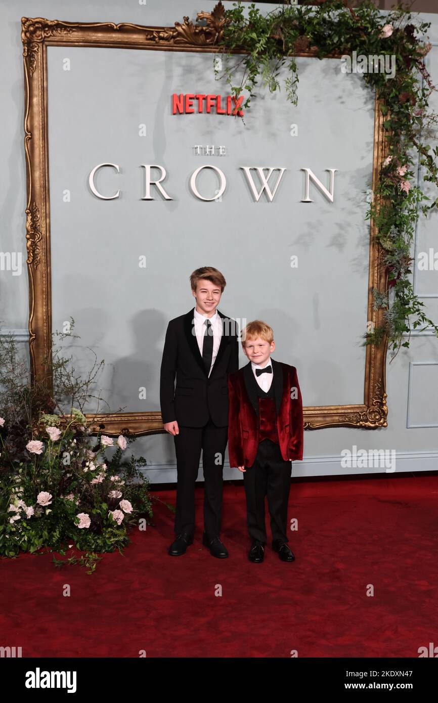 Timothee Sambor and Teddy Hawley, The Crown Season 5 World Premiere ...