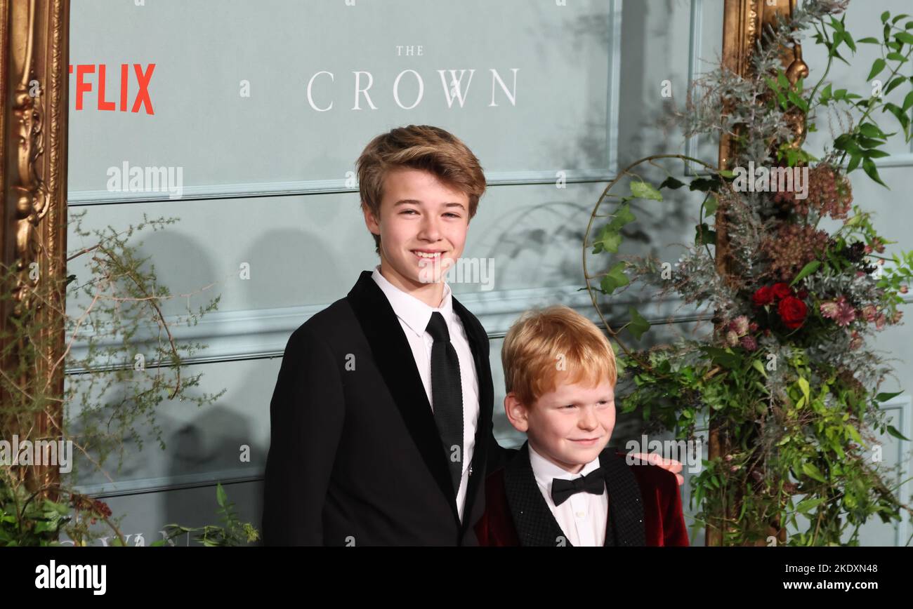 Timothee Sambor and Teddy Hawley, The Crown Season 5 World Premiere ...