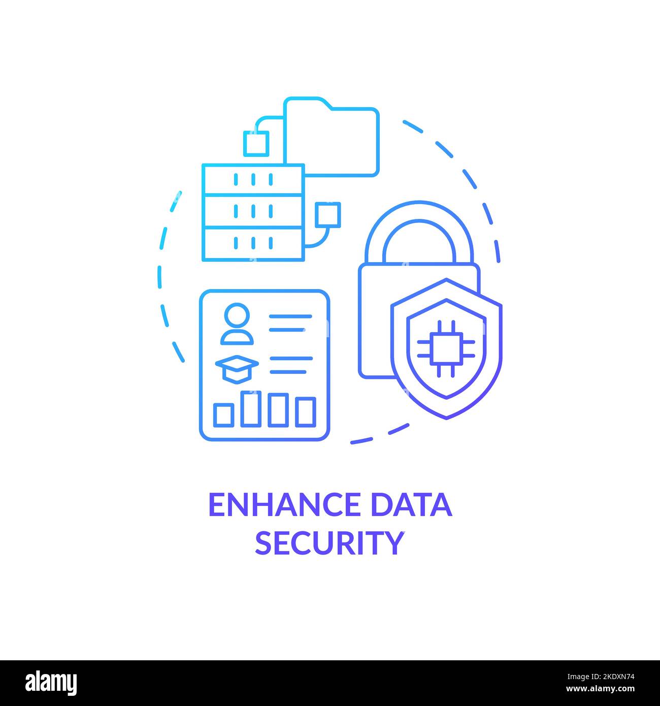 Enhance data security blue gradient concept icon Stock Vector Image ... Enhance data security blue gradient concept icon Stock Vector Image ...