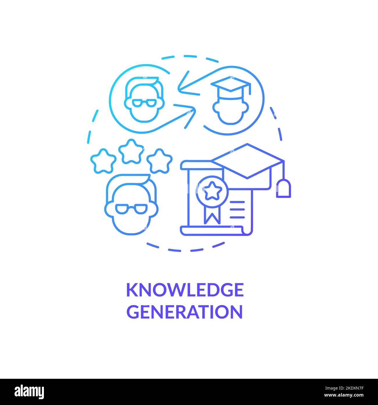 Knowledge generation blue gradient concept icon Stock Vector Image ... Knowledge generation blue gradient concept icon Stock Vector Image ...