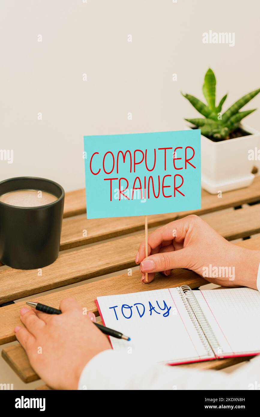 Conceptual caption Computer Trainer, Concept meaning instruct and help ... Conceptual caption Computer Trainer, Concept meaning instruct and help ...