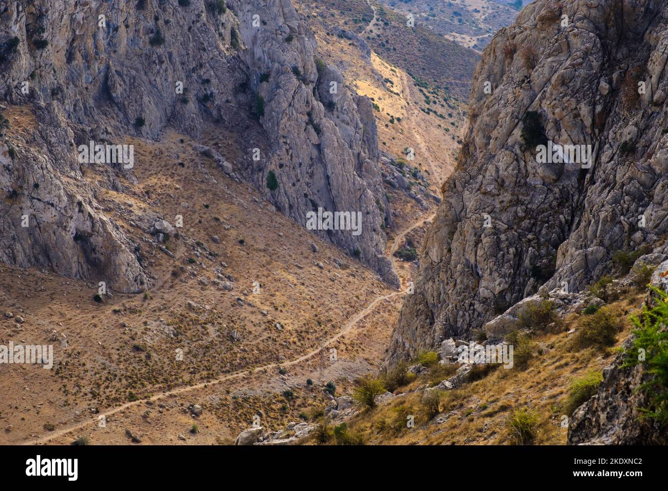 Zafarraya pass between the provinces of Andalucia and Granada, Spain ...