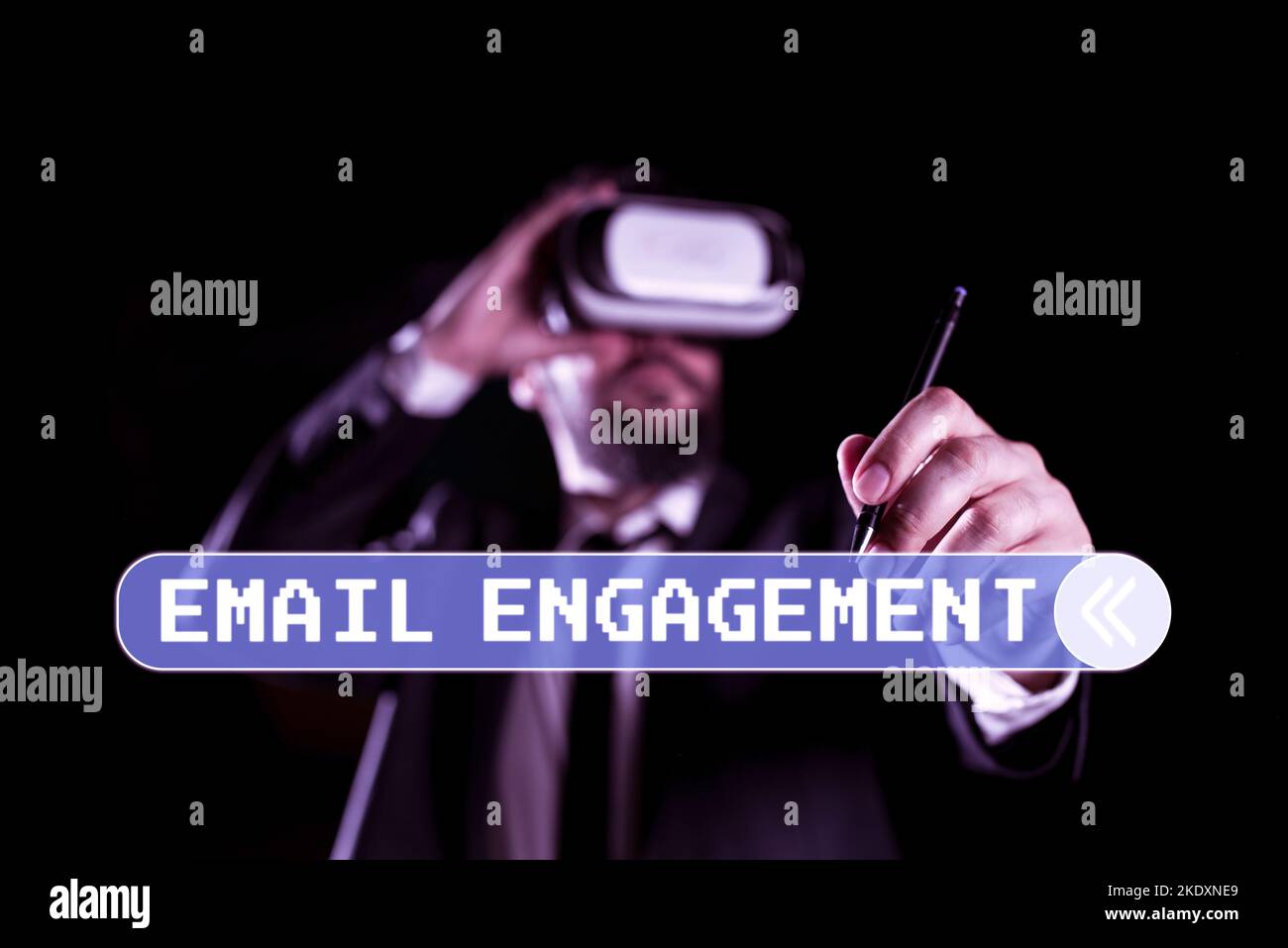 Hand writing sign Email Engagement, Word Written on measure how ...