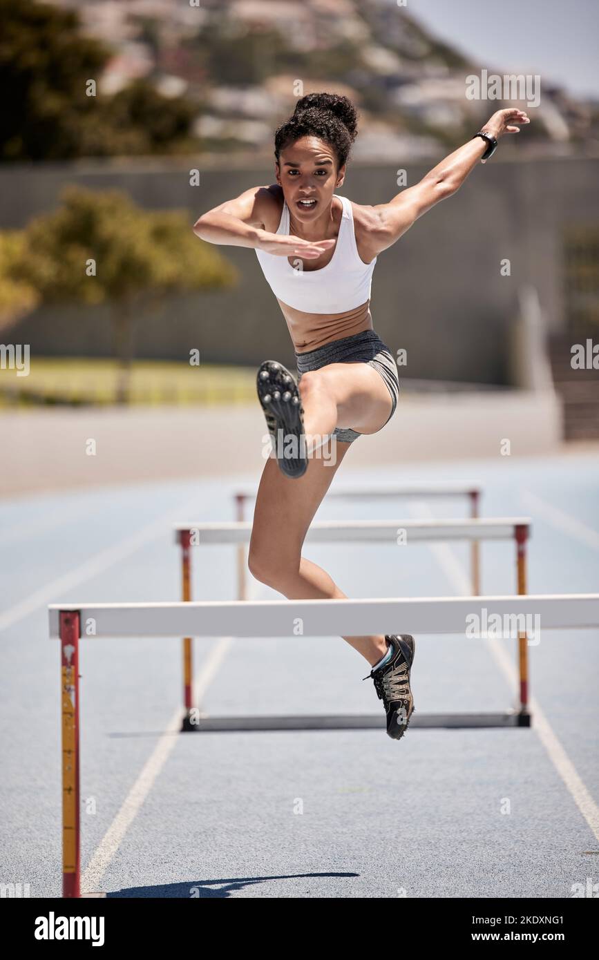 Hurdles jumping speed running hi-res stock photography and images - Alamy