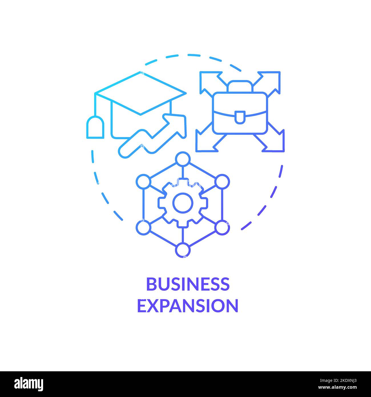 Business expansion blue gradient concept icon Stock Vector Image & Art ...