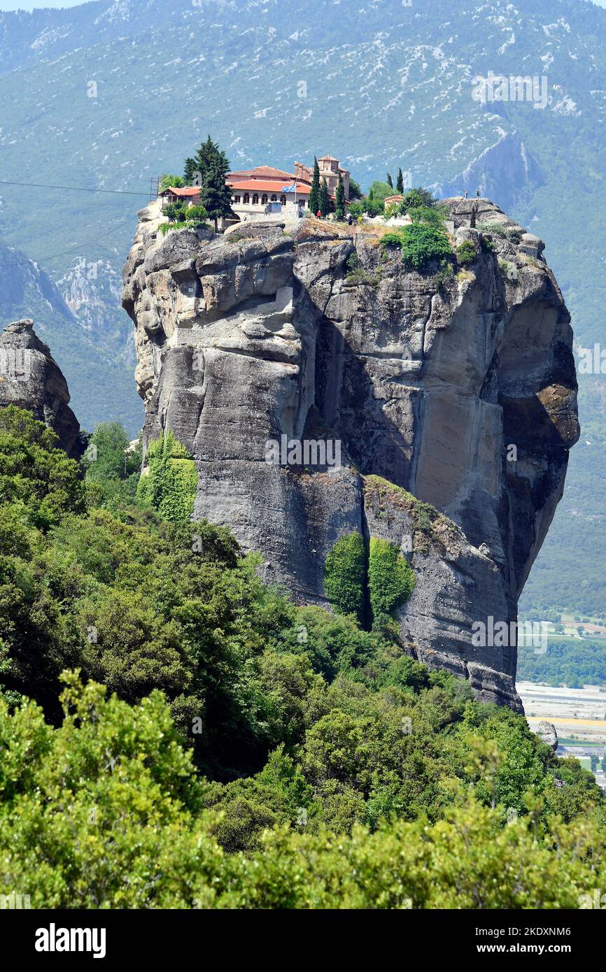 Greece, monastery Agia Triada aka Holy Trinity, one of the Meteora ...