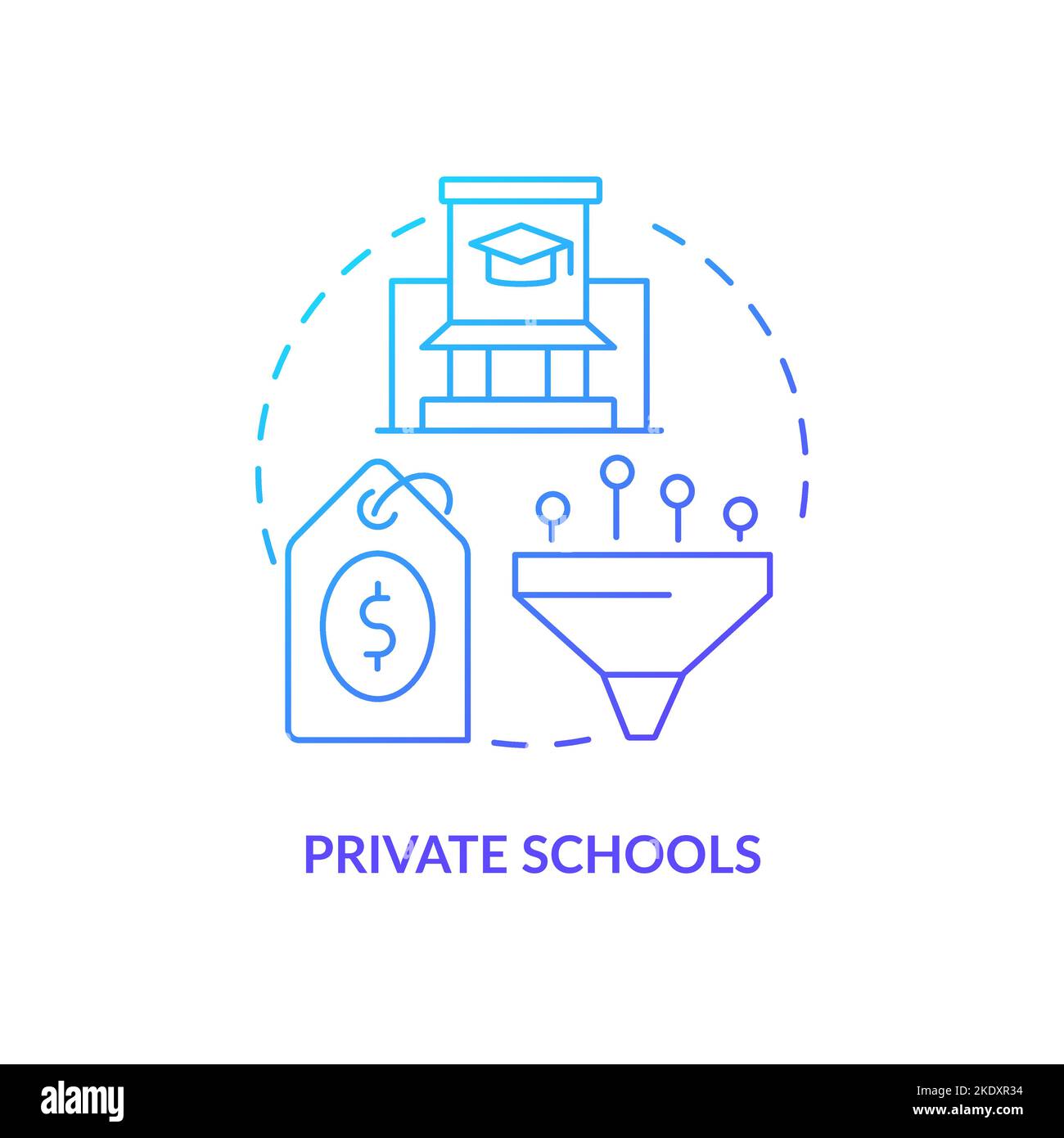 Private schools blue gradient concept icon Stock Vector Image & Art - Alamy