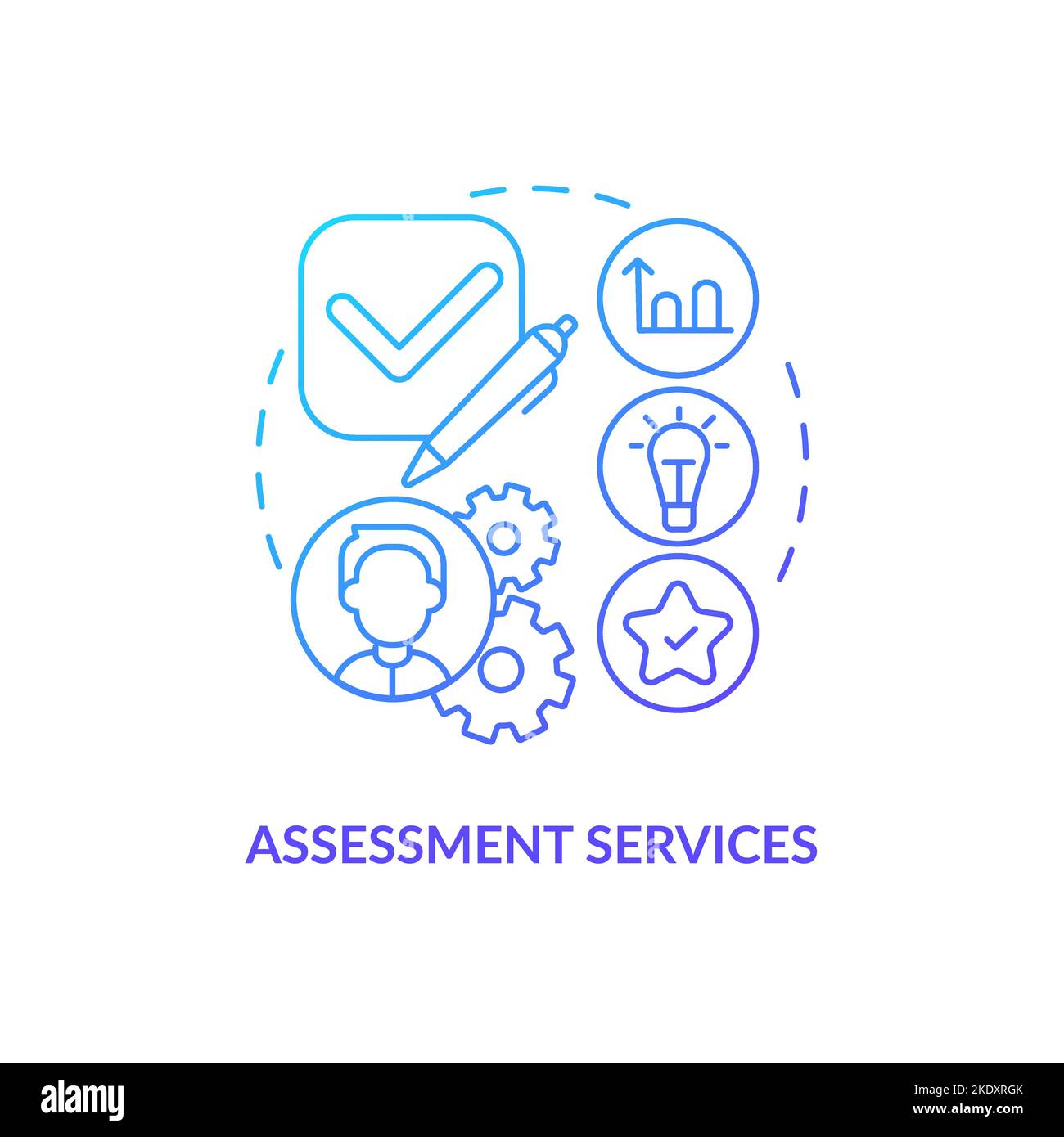 Assessment services blue gradient concept icon Stock Vector Image & Art ... Assessment services blue gradient concept icon Stock Vector Image & Art ...